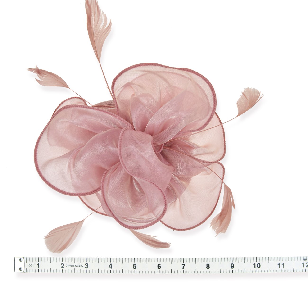 DRESHOW Fascinators Hat Tea Party Headwear Ribbons Feathers on a Headband and a Clip for Girls and Women