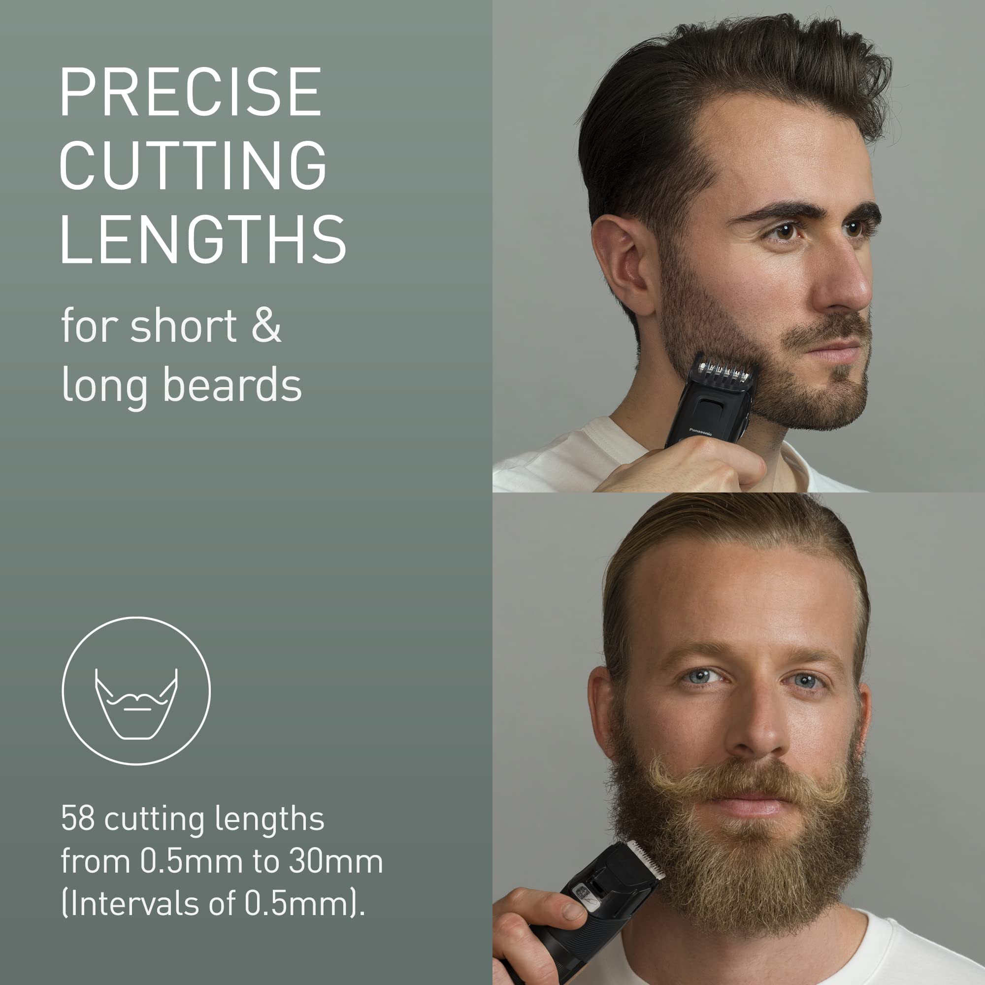 Panasonic ER-GB86 Wet & Dry Electric Beard Trimmer for Men with 58 Cutting Lengths