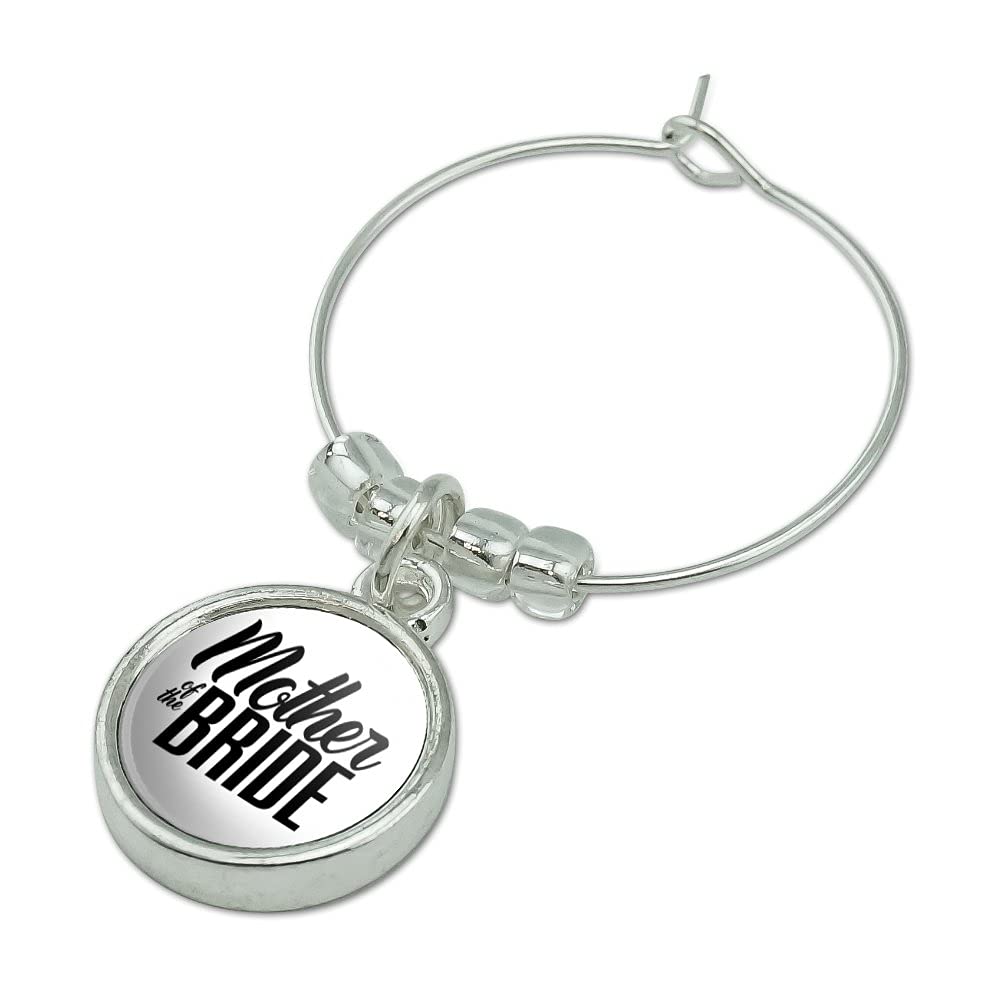 GRAPHICS & MORE Mother of the Bride Wedding Wine Glass Charm Drink Marker