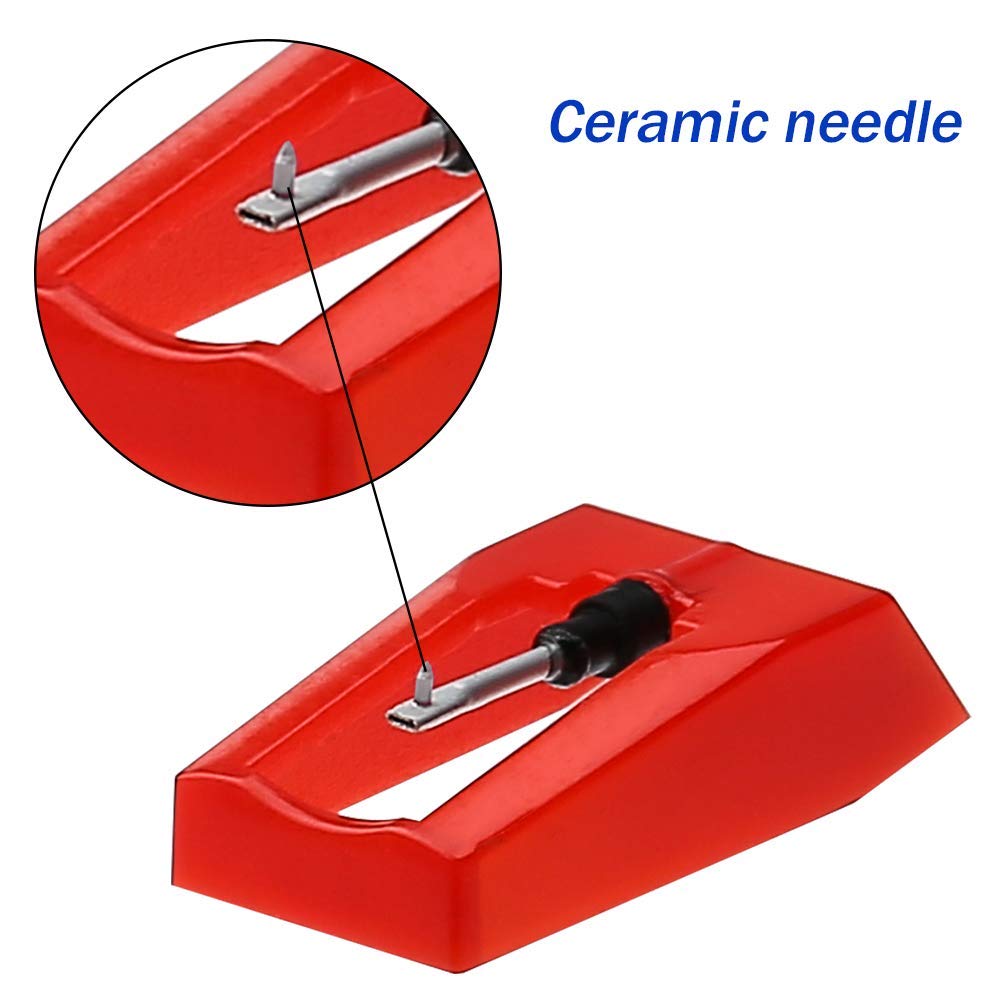 DLITIME Record Player Needle, Diamond Stylus Replacement Needle for Turntable,LP, Phonograph