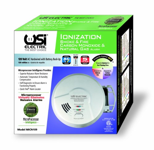 USI Electric MICN109 Hardwired 3-in-1 Smoke, Carbon Monoxide and Natural Gas Alarm