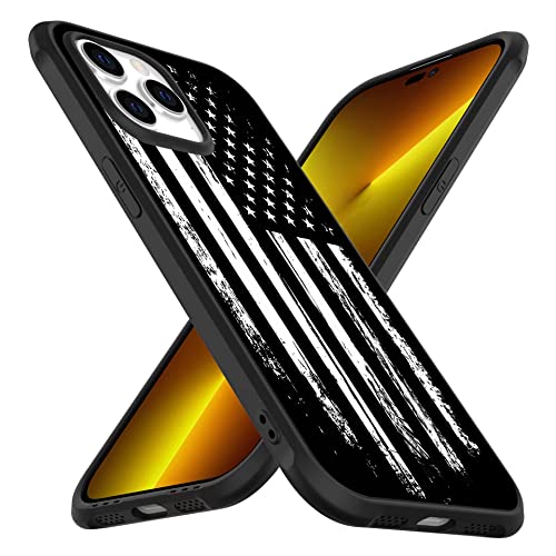 DAHAOGUO Case Compatible with iPhone 13 Pro Max Case,Black and White Flag Pattern Shockproof for Girls Men Boy Fashion Design Cover Case for iPhone 13 Pro Max(6.7 inch)