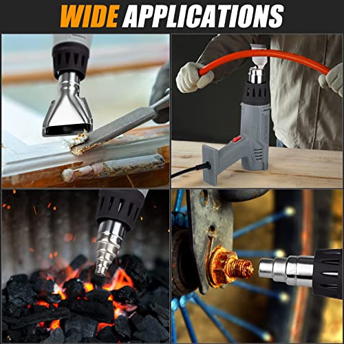 DIAFIELD 1850W Heat Gun 10 Variable Temperature Settings 112℉~1202℉(44℃- 650℃), Fast Heat Hot Air Gun, Durable & Overload Protection, with 4 Nozzels for Shrink Wrap, Vinyl, Crafts, Epoxy Resin(5.9FT)