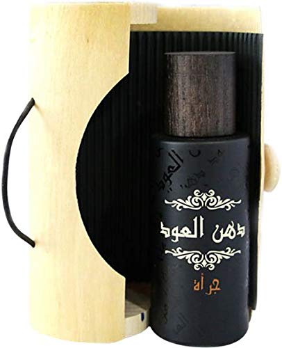 Dahn Al Oudh Jurrah for Men and Women (Unisex) EDP - Eau De Parfum 40 ML (1.3 oz) | Oriental Perfumery | Blends Saffron and Rose with Musk, Amber and Oud | Elegant bottle | by RASASI Perfumes