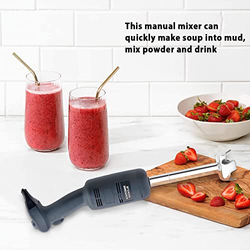 Li Bai 18 in Heavy Duty Immersion Blender Handheld Kitchen, Hand Blenders for Kitchen, Commercial Mixer Electric, 750W Detachable Shaft Adjustable Variable Speed, Emulsifier Blender Handheld