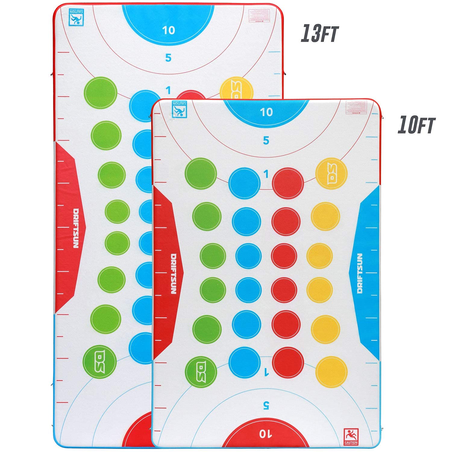 Driftsun Inflatable Floating Mat - Game Pad Inflatable Floating Platform and Swim Dock, Dropstitch PVC Construction (13ft x 6.5ft)