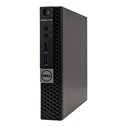 Dell Optiplex 7040 Micro Desktop Computer PC, Intel Quad Core i5, 16GB RAM, 512 GB SSD, Windows 10 Pro, New Periphio Webcam, Periphio Wireless Keyboard & Mouse (Renewed)