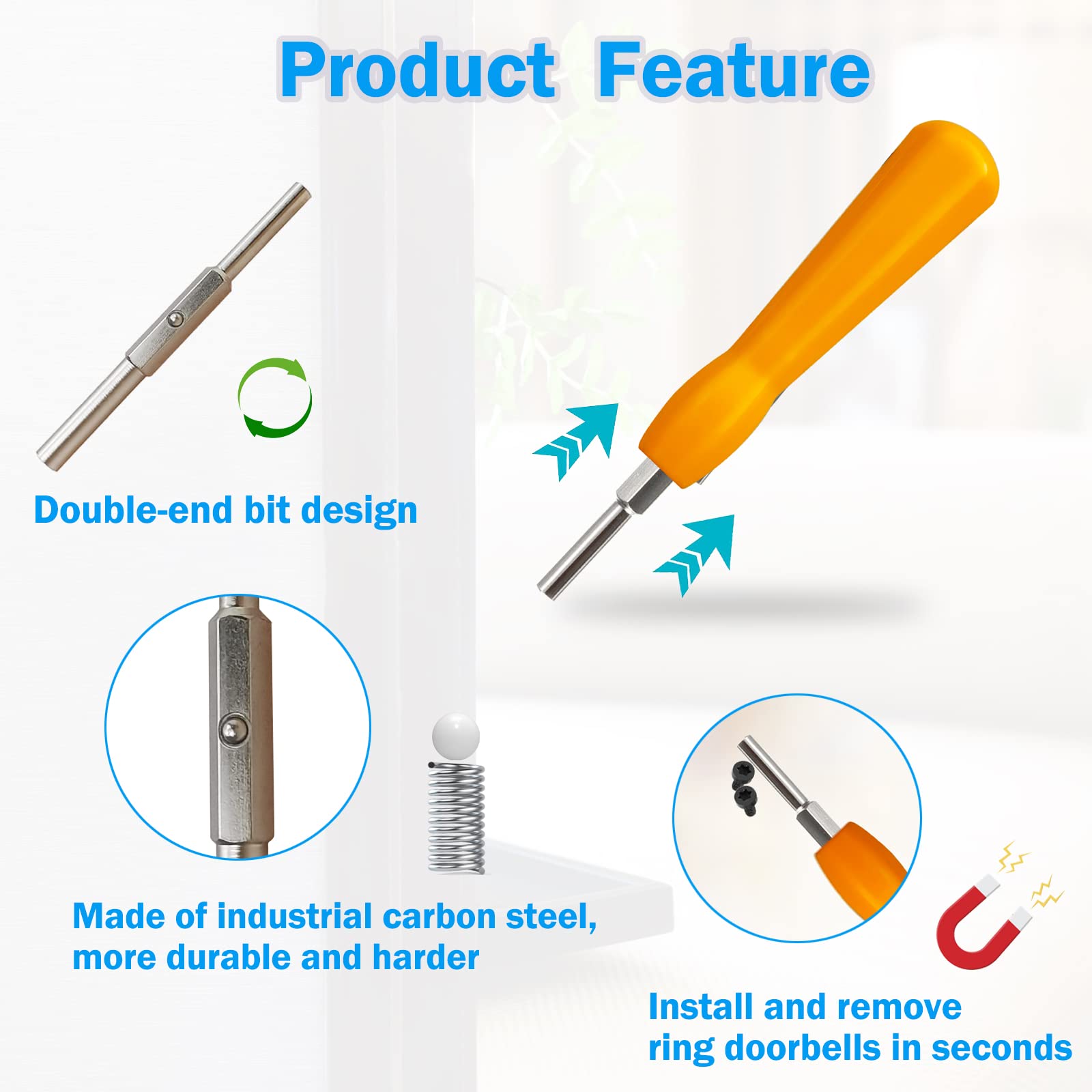 Gamebit Screwdriver, 4.5mm 3.8mm Gamebit Screwdriver Gamebit Screwdriver Set with Double-End Bit for Opening Nintendo, Sega Consoles, Game Cartridges, NES,SNES,N64, GameBoy, GameCube, Virtual Boy
