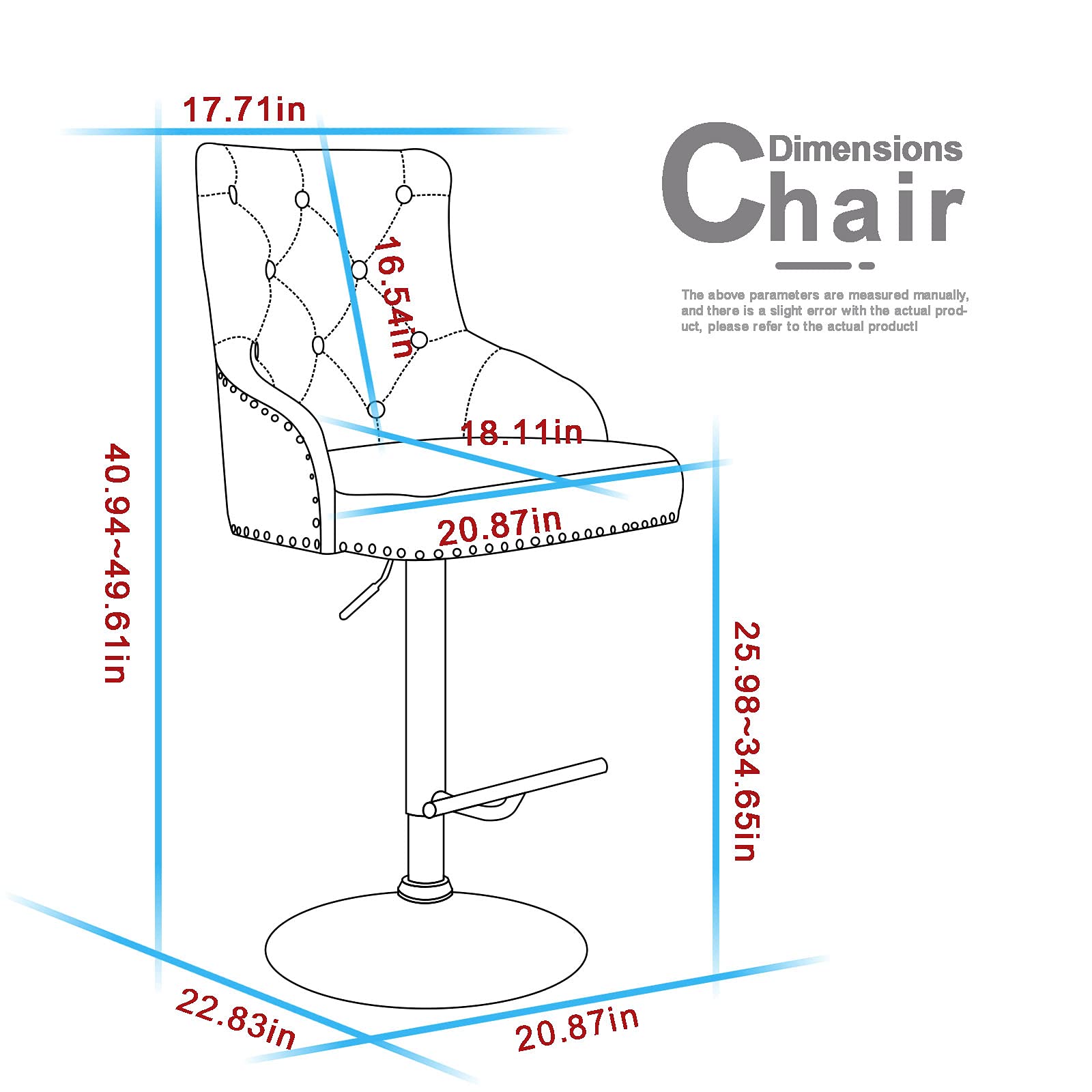 DMF Velvet Bar Stools Chairs with High Back Arms, Height Adjustable in Kitchen Dining Counter Room Fabric Barstools (Sliver Base, Grey)