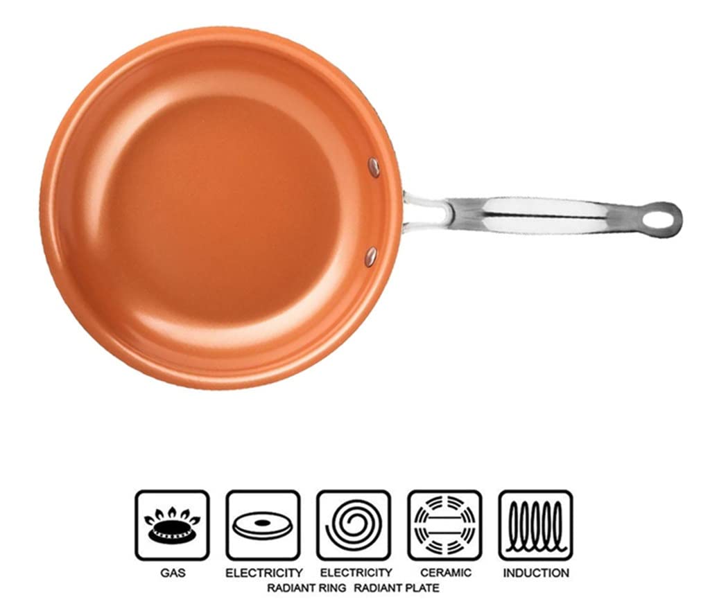 DHTDVD Nonstick Stir Frying Pan with Ceramic Coating Pancake Maker Cake Maker Home Frying Pan (Color : D, Size : 24cm)