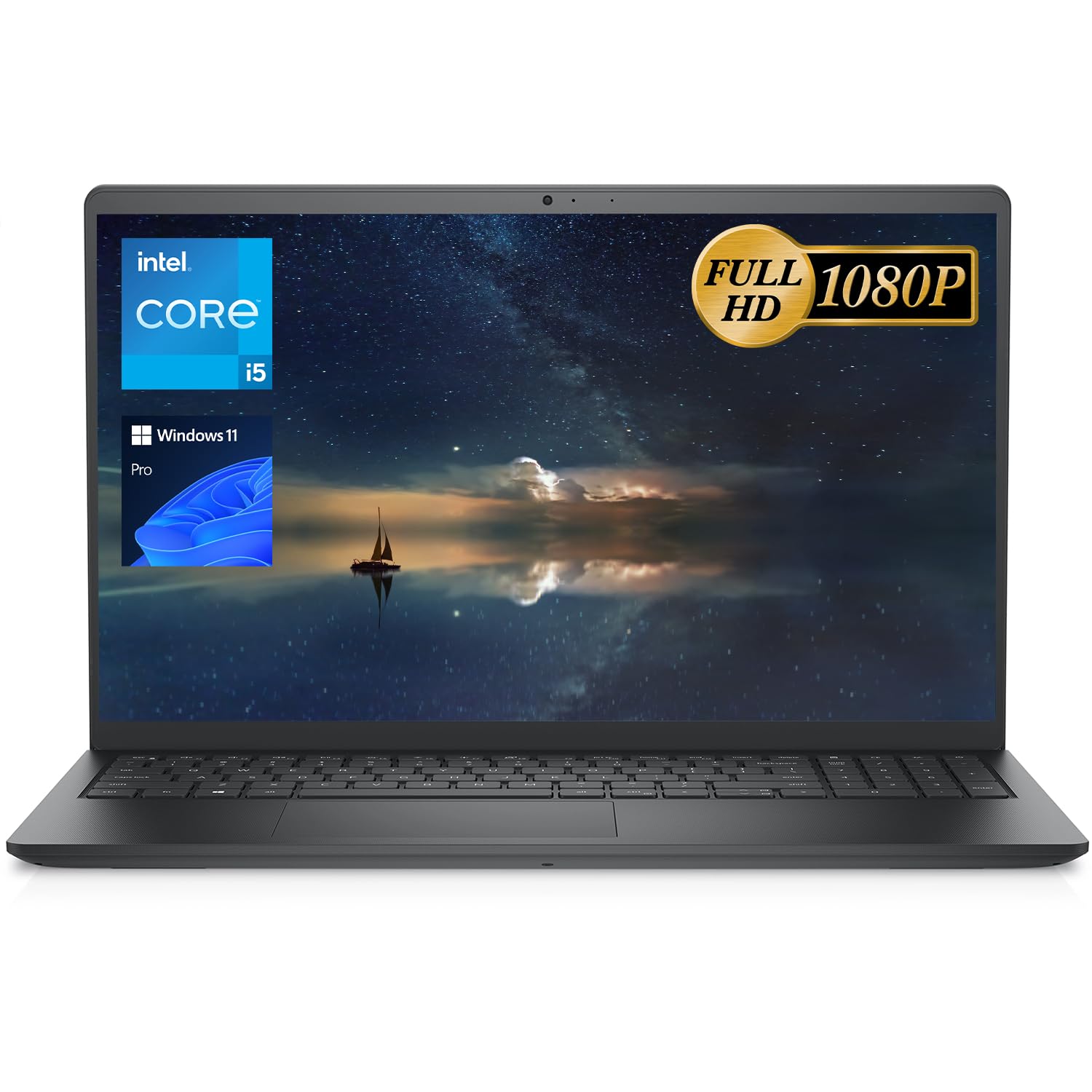 Dell Vostro 3000 Series 3510 Business Laptop, 15.6" FHD Display, Intel Core i5-1135G7 Processor, 16GB RAM, 512GB PCIe SSD, Webcam, SD Card Reader, Backlit Keyboard, Wi-Fi, Windows 11 Pro, Black