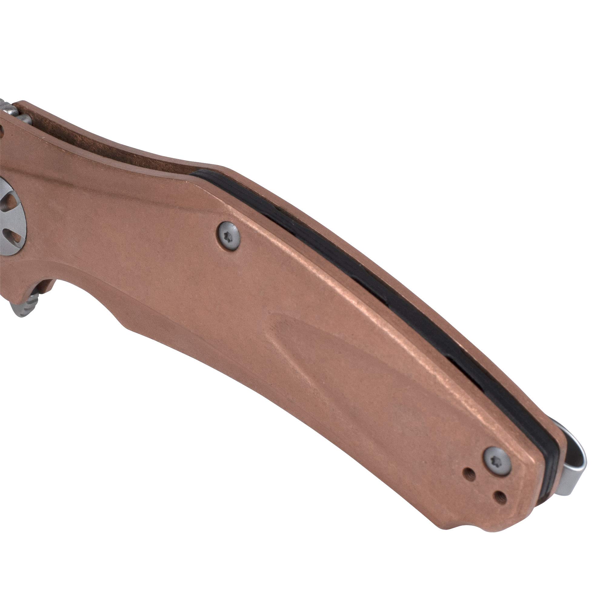 Kershaw Natrix Copper XL Folding Pocket Knife, 3.7-Inch Blade with Manual Opening, Sub Frame Lock (7008CU)