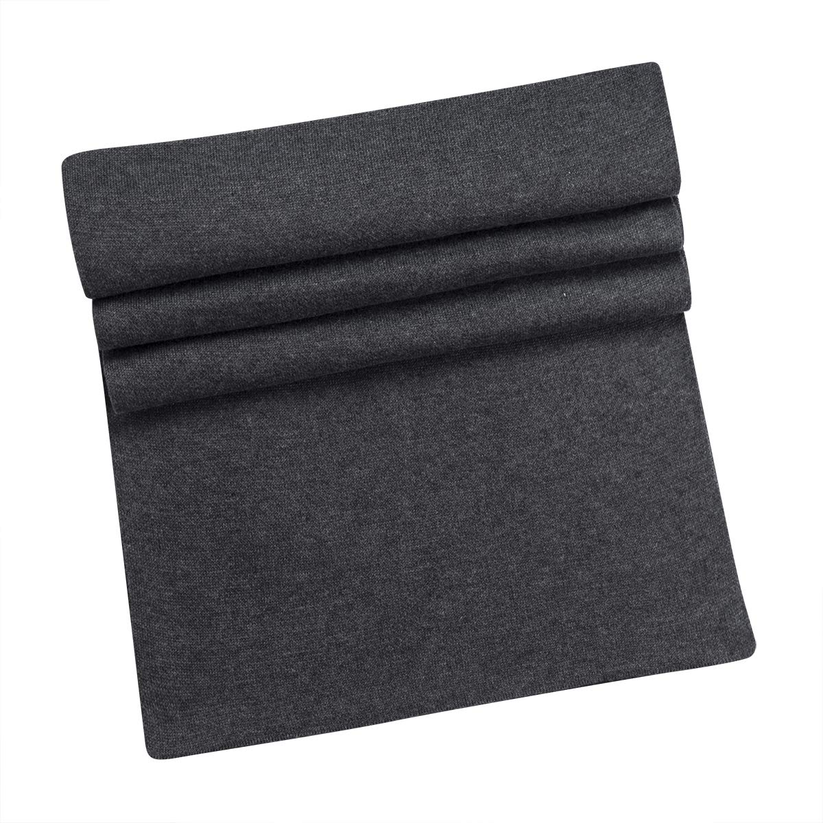ChunCui Mens Long Thick Scarf Solid Color Soft Warm Cashmere Feel Fashion Scarf Black