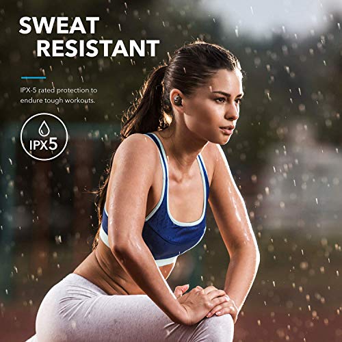 Soundcore Liberty True-Wireless Headphones, 100-Hour Playtime, Bluetooth 5 Wireless Earbuds, Graphene Driver Technology, Sweatproof True Wireless Earbuds,Smart AI, Stereo Handsfree Calls (Renewed)