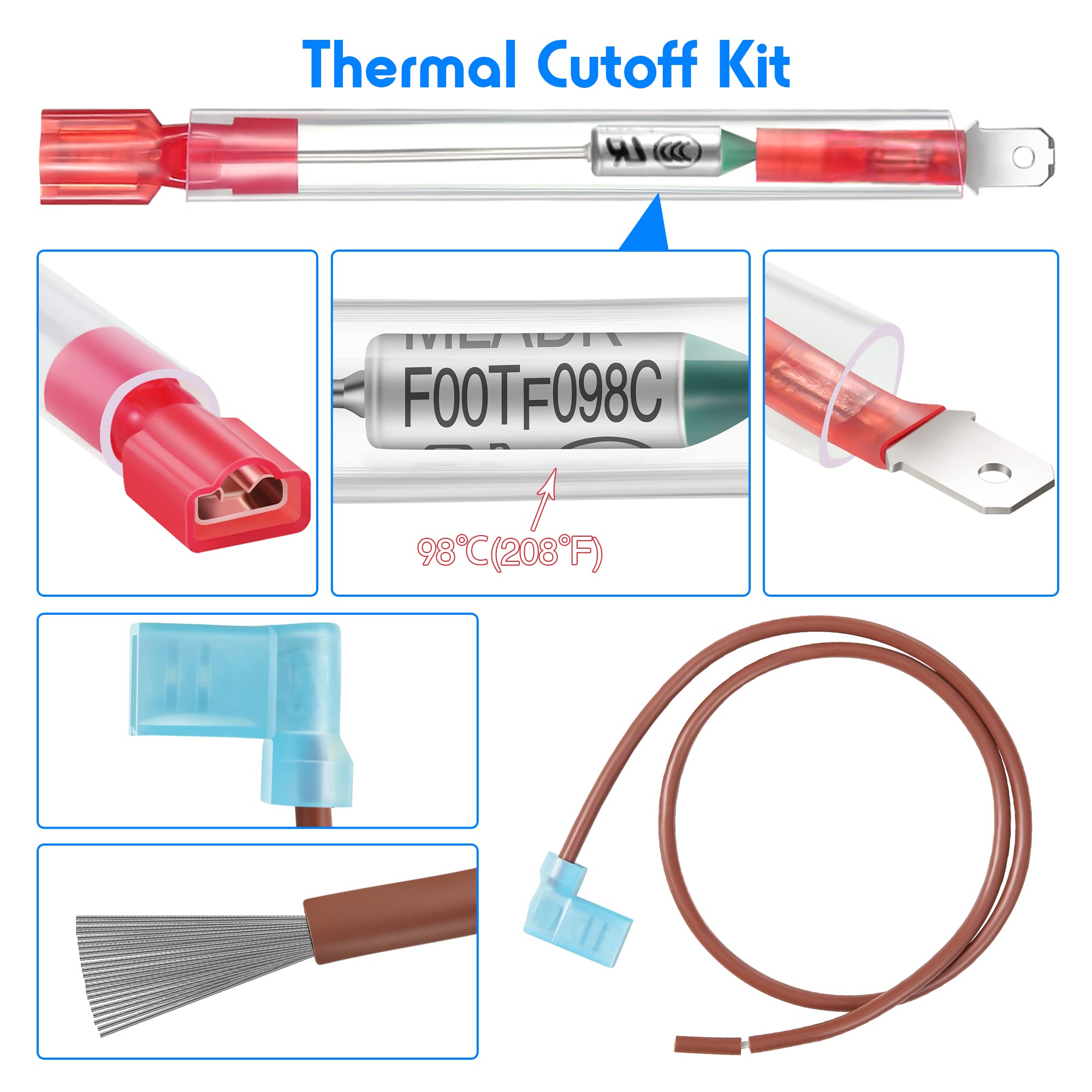 Dreyoo RV Water Heater Thermal Cutoff with ECO Thermostat Assembly Kit, UL Listed Replacement Part Compatible with Atwood 91447 93866 (2 Pcs)