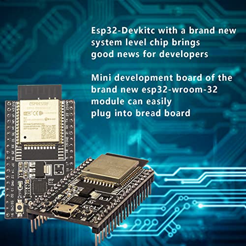 IJJ 3pcs for ESP32-DevKitC core Board ESP32 Development Board ESP32-WROOM-32D Compatible with Arduino IDE, WiFi Bluetooth Development Board