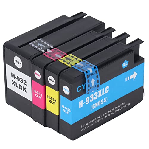 Ink Cartridge, 4 Colors Printing Accessory Desk Photo Printer for 6100 6600 6700 7110 7610 7612 7510 7512