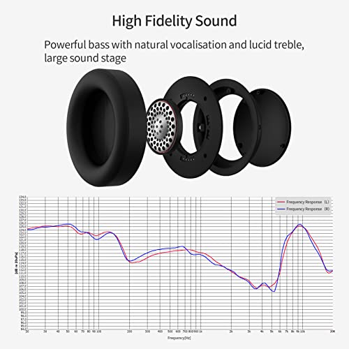 SoundMAGIC HP151 Over-Ear Wired Headphones for Monitoring & Recording, Closed-Back HiFi Stereo Headsets for Audiophiles, Work with All Audio Devices, Adjustable & Collapsible Design, Black