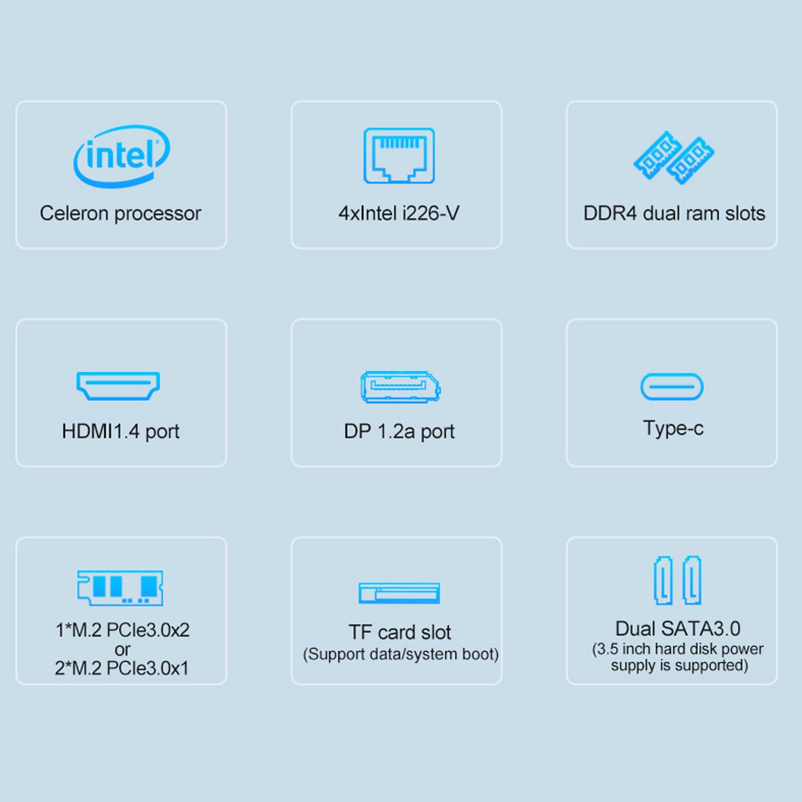 Firewall Micro Appliance, 4 Port i226 2.5GbE LAN Celeron J6413 Fanless Mini PC, 8GB DDR4 256GB NVMe, 5*USB, Type-C/DP/HDMI, AES-NI VPN Router Openwrt Barebone Wi-Fi Slot