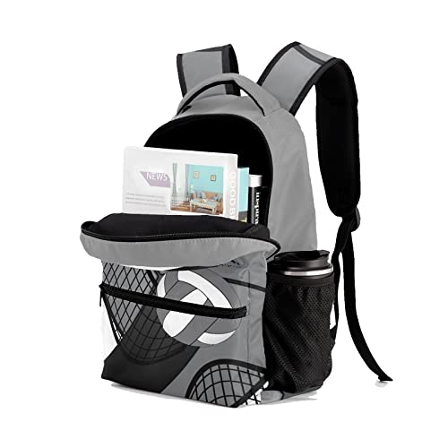 Personalized Sports Volleyball Grey with Name Text Custom Backpack for Sport Camping Picnic