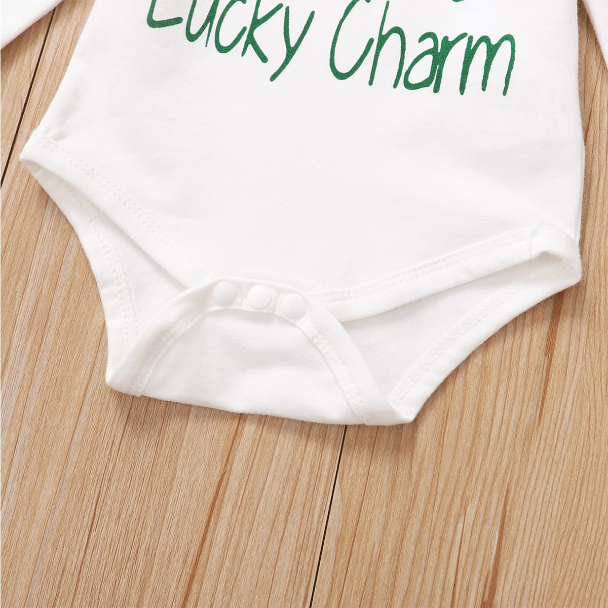 Shalofer Baby St Patricks Day Outfit Girl Newborn My First St Patrick's Day Bodysuit(Green-Flare pants,0-3 Months)