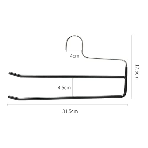IULJH Double Row Non-Slip Trouser Rack Multi-Functional Storage Rack Home Trousers Clip Wardrobe Scarf Rack tie Hanger ( Color : D , Size : 31.5cm )