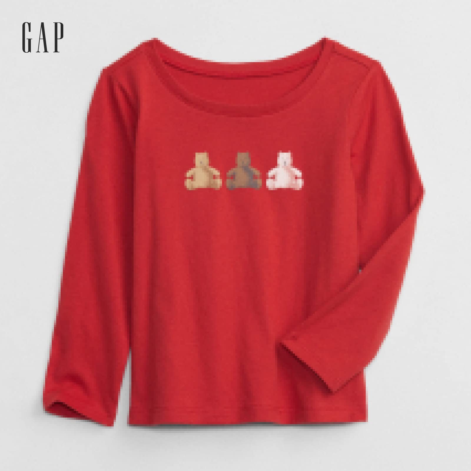 GAP Baby Girls Long Sleeve Graphic Tee T Shirt, Modern Red, 5T US