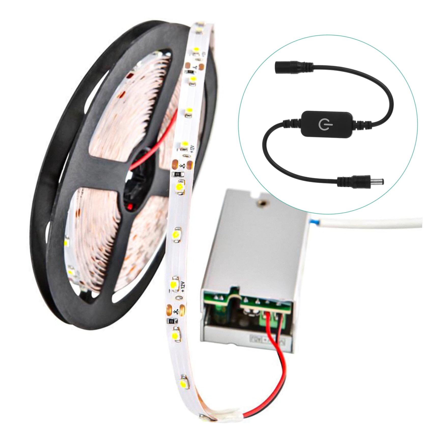 DOITOOL 1pc Light Strip Dimmer Led Light Controller Led Strip Touch Led Rope Light Dimmer Rigid Bar Smart Useful Dimmer Desk Lamp Plastic Dc Modulator