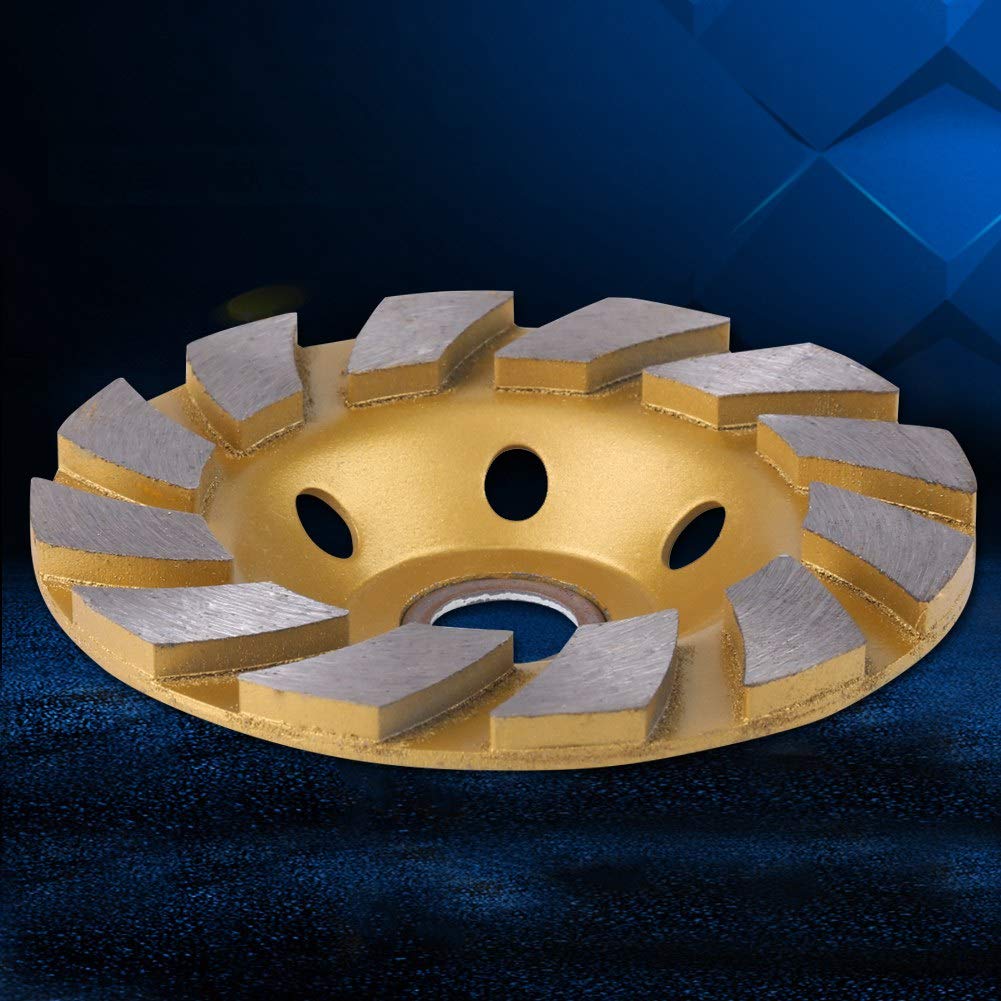 Diamond Grinding Cup Wheel Disc, 10cm Diamond Segment Grinding Wheel Disc 6 Holes, 10cm Outer Diameter and 1.6cm Inner Grinding Wheel for Marble Concrete Stone