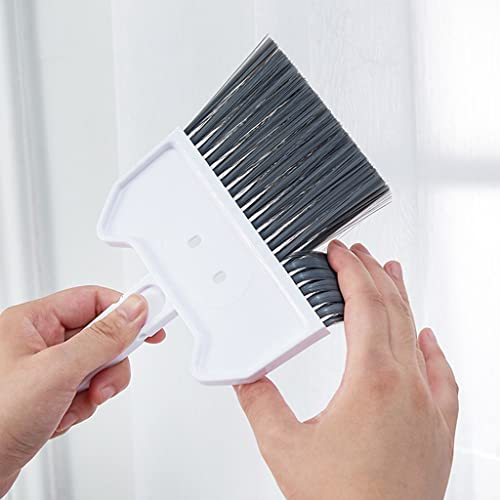 LYSLDH 2pcs Fashion Product Mini Sleepwear Desktop Sweep Small Desktop Sweep Broom Dustpan Cleaning Brush Table Corner Cleaner (Color : E)