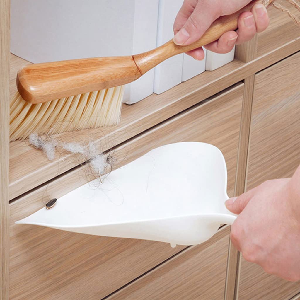 LYSLDH Handle Mini Brooms Shovel Set Household Cleaning Brush Small Broom Dust Shovel Pet Small Broom Pinch Garbage Shovel (Color : E)