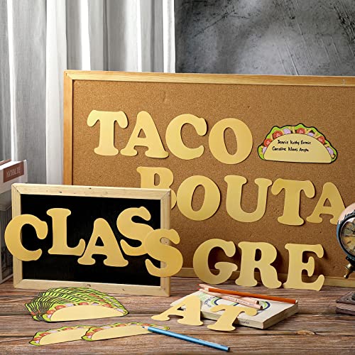 Taco' Bout a Great Class Cutout with 48 Pcs Taco Cutouts, Mexican Fiesta Cutouts Mexican Party Cutouts Cinco De Mayo Fiesta Party Decorations for Mexican Themed Party Decorations School Decor Supplies
