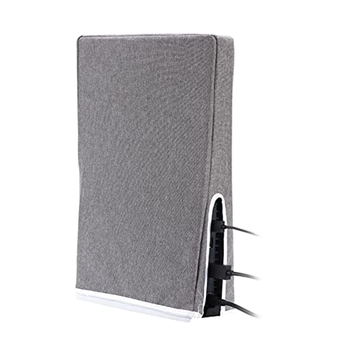 Dust Cover for PS5 Game Console, for Digital and CD ROM Edition, Oxford Cloth Vertical Protector Case, Anti Scratch Waterproof Dust Guard, Precision Cut(Grey)