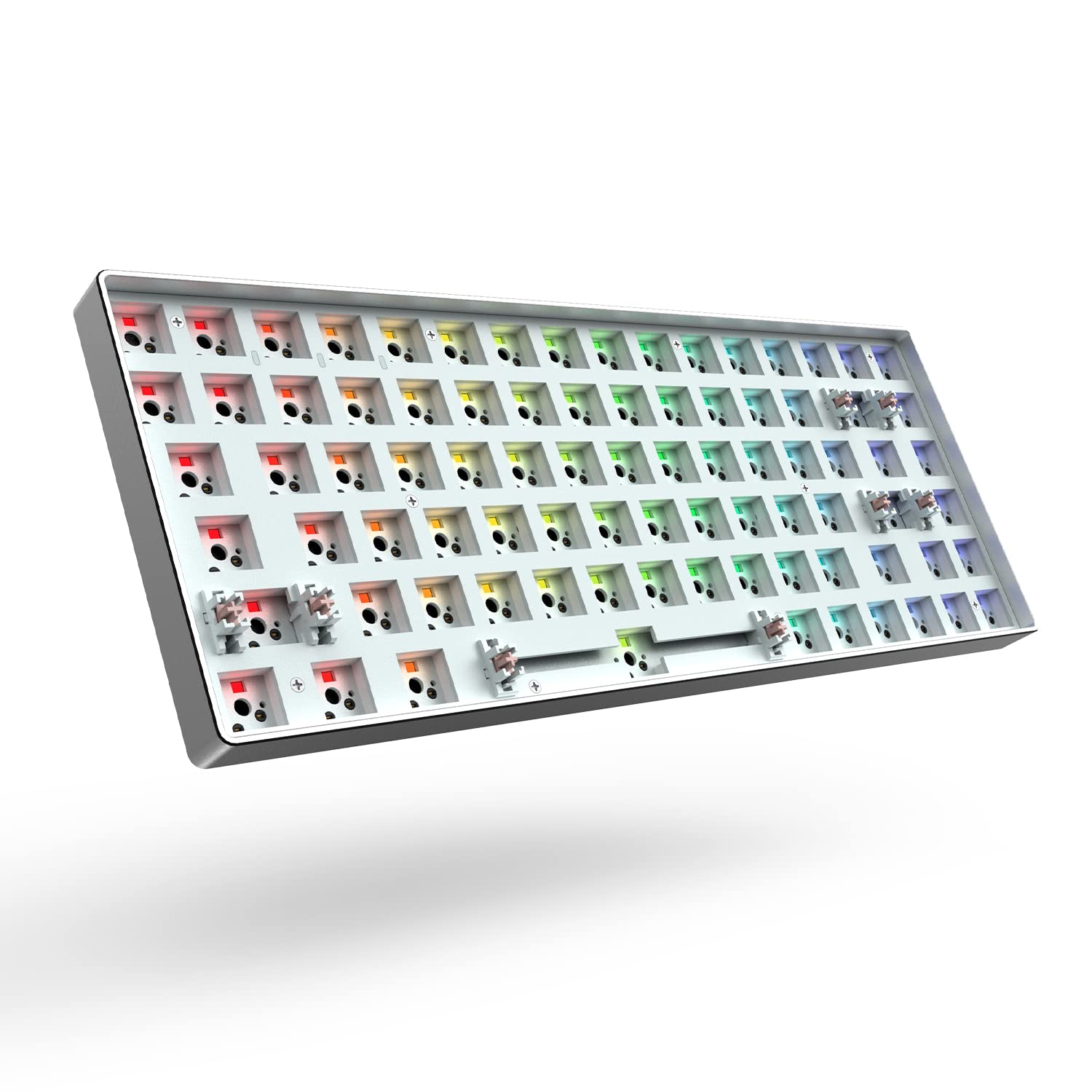 Hkfos CIY 84keys Hotswap Keyboard Kit, DIY 80% Keyboard Replaceable MX Switch 5Pin/3Pin, Aluminum Alloy Shell,Metal Positioning Plate,Sound Insulation Mat,Silicone pad(Black)