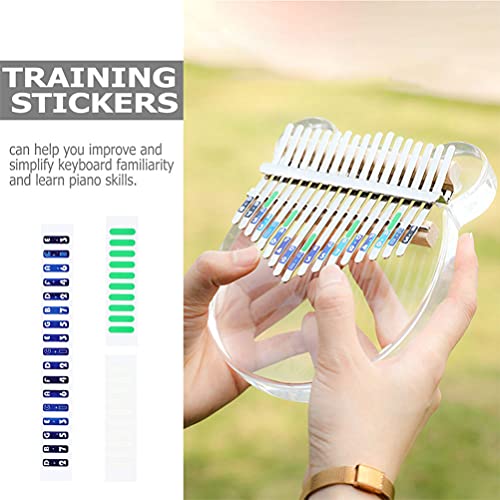 FARUTA Kalimba Thumb Piano Note Stickers for Beginner Learner Musical Gift and Kalimba Scale Sticker Percussion