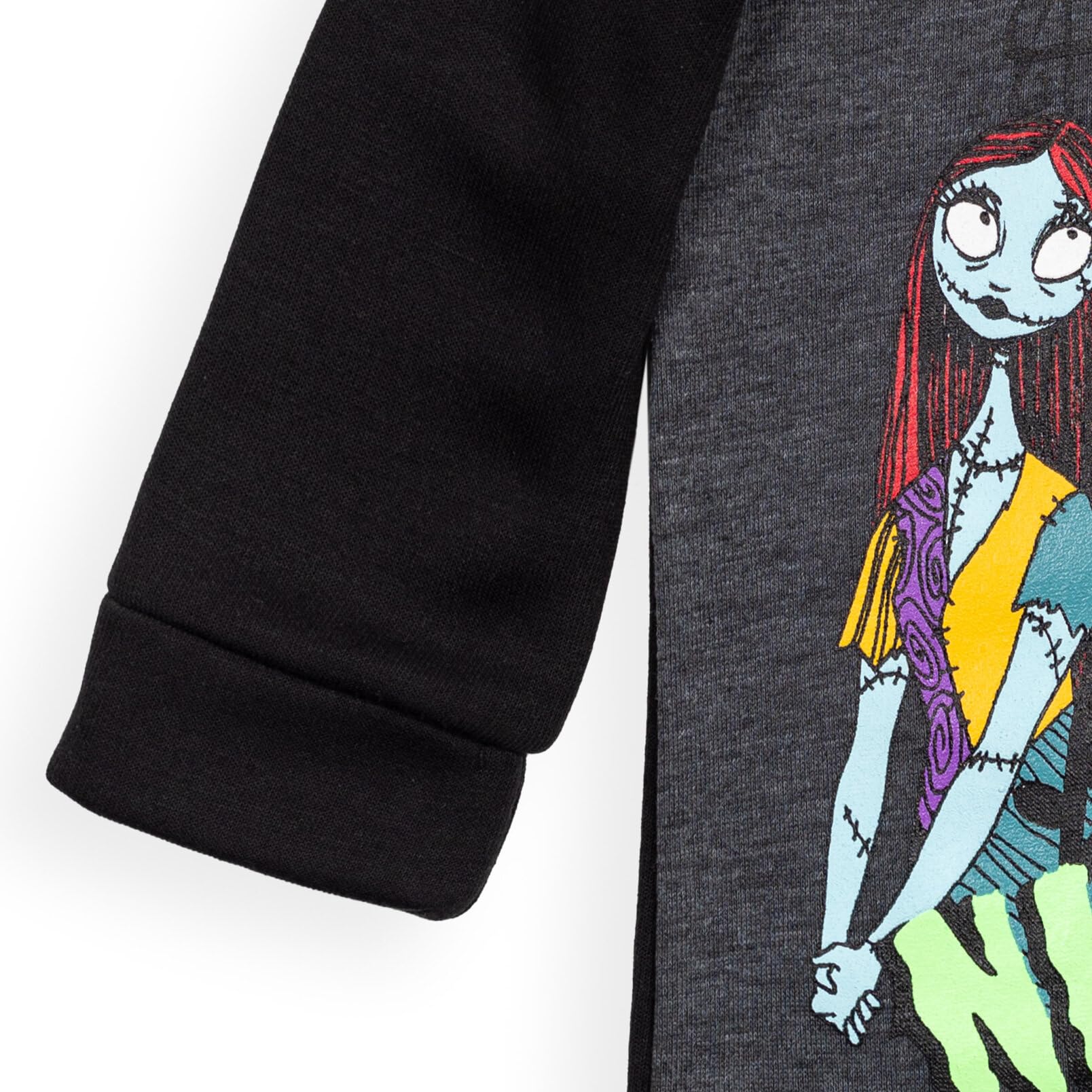 Disney Nightmare Before Christmas Sally Jack Skellington Toddler Boys Fleece Hoodie Black/Gray 5T
