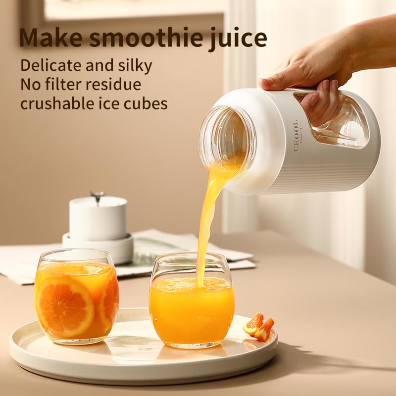 Portable Blender for Protein Shakes, 21oz, USB-C Rechargeable Blender with 10 Blades, Blender for Shakes and Smoothies, Leakproof and Reusable, Suitable for Travel, Home, Office, Gym