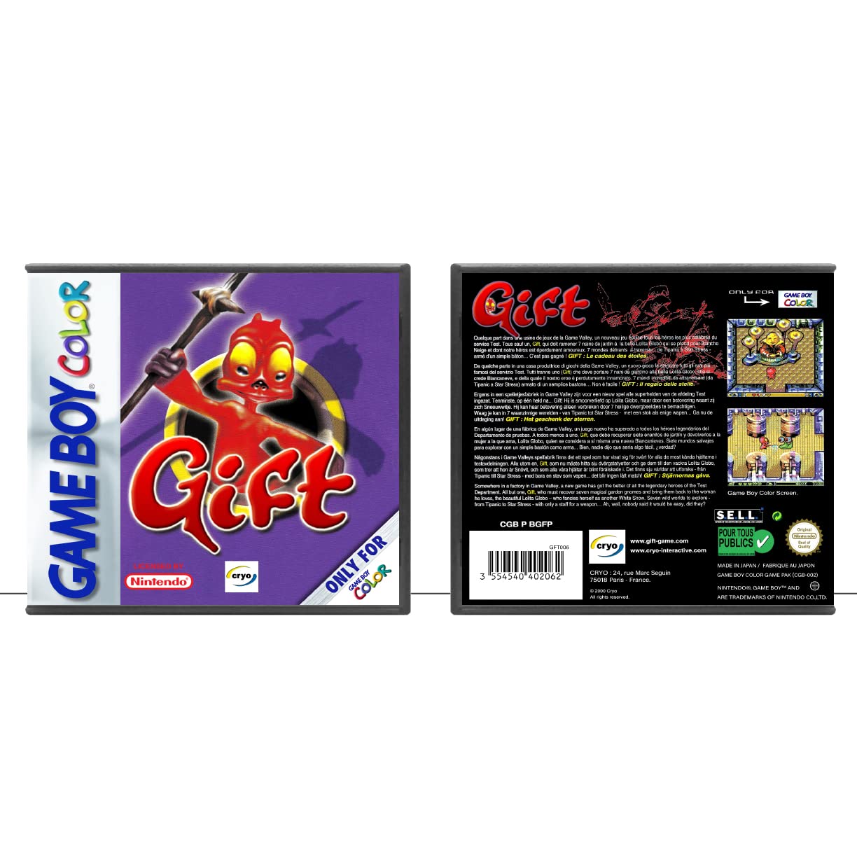 Gift | (GBC) Game Boy Color - Game Case Only - No Game