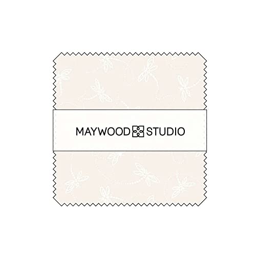 Solitaire Whites Charm Pack 42 5-inch Squares Maywood Studio