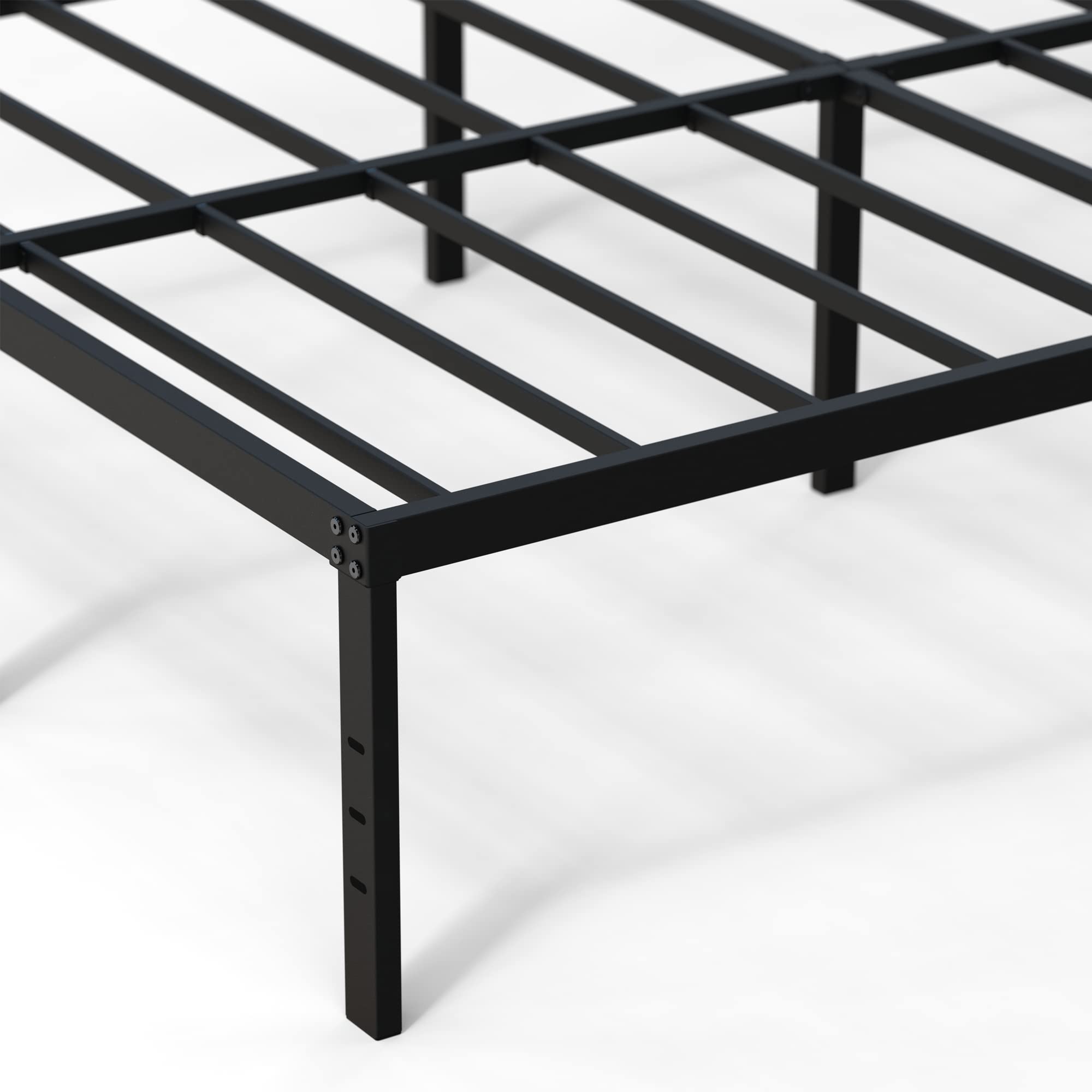 DiaOutro 16 Inch California King Bed Frames Heavy Duty Metal Platform No Box Spring Needed, Maximum Storage, Easy to Assembly, Noise Free, Black