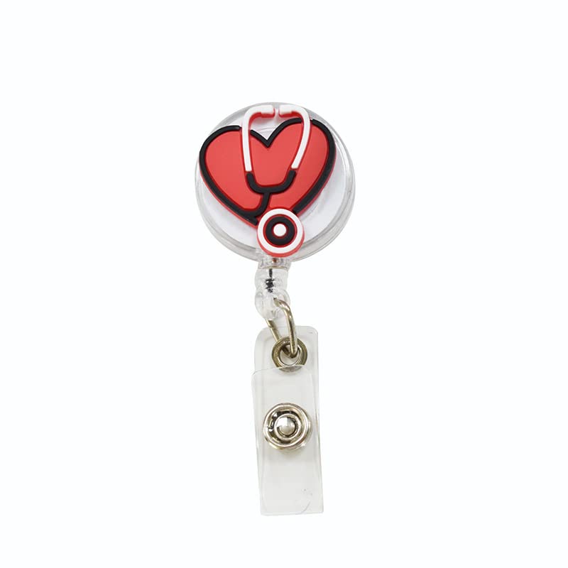 Hofar Badge Tag Holder Retractable Snap for Keychains Access Card Mobile Phone Durable Easy to Pull&Take, for Nurse Teacher Student