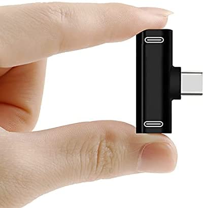 U-K 2 in 1 USB C Splitter Type C Male to Dual Type C Female Headphone Charger Adapter Splitter Converter for Headphones Practical and Attractive