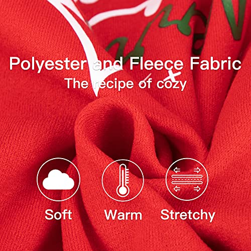 PUPTECK Christmas Dog Hoodie Pet Clothes Sweaters with Hat Hooded Winter Coat