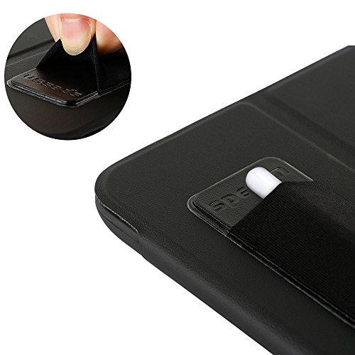Spessn Compatible Apple Pencil Holder Sticker (1st and 2nd Gen), Elastic Lycra Stylus Pocket iPad Screen Pen Protective Pouch Adhesive Sleeve for Stylus Pens - Black