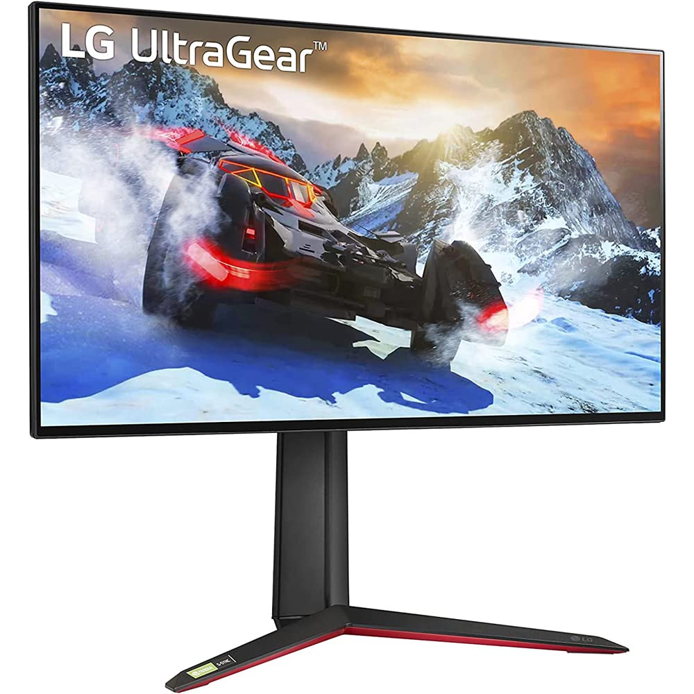 LG 27GP950-B 27 inch Ultragear 4K UHD Nano IPS 1ms 144Hz G-Sync Gaming Monitor Bundle with Deco Gear HDMI Cable 2 Pack + Gamer Surface Mousepad + Screen Cloth