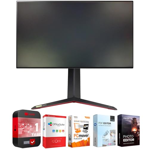 LG 27GP950-B 27" Ultragear 4K UHD Nano IPS 1ms 144Hz G-Sync Gaming Monitor Bundle with Elite Suite 18 Software + 1 Year Protection Warranty