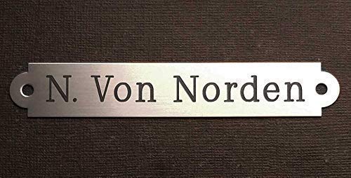 HALTER PLATE XLARGE THICK Notched Brass or Nickel Silver I.D. Plate .050" Thick Custom Engraved