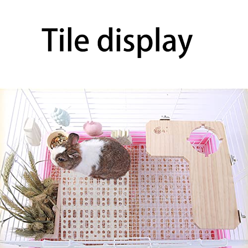 Knchy 6 Pack Rabbit Feet Pads for Cages, Thick Plastic Rabbit Cage Mat Hole Leak Water Design Feet Pad, Washable Small Animal Cage Floor Mats for Small Medium Animals Pets Rat Guinea Pig Hamster Bunny