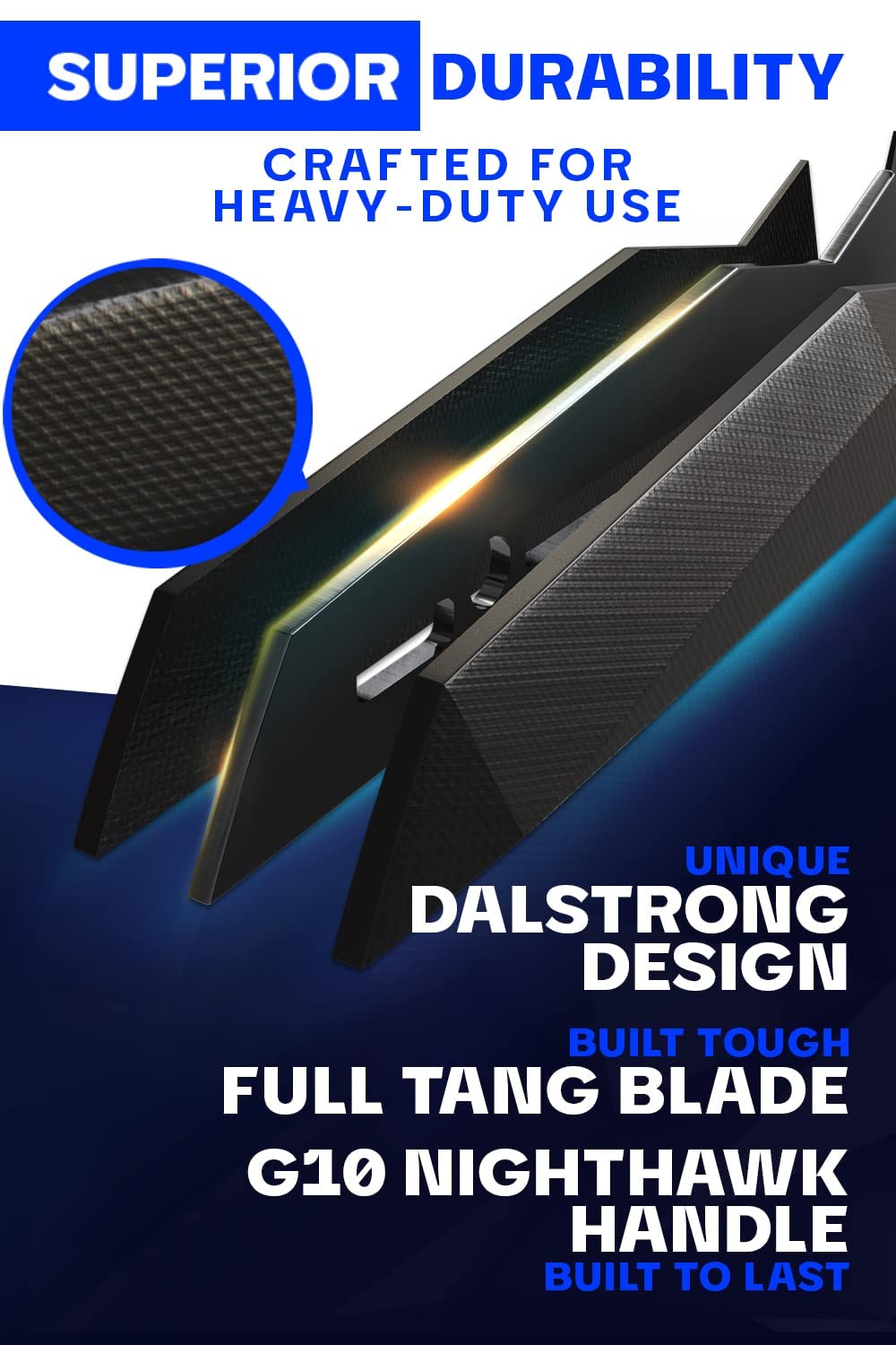 Dalstrong Hybrid Cleaver & Chef Knife - 8 inch - 'The Crixus' - Shadow Black Series - Razor Sharp Black Titanium Nitride Coated - High Carbon 7CR17MOV-X Vacuum Treated Steel - Sheath - NSF Certified