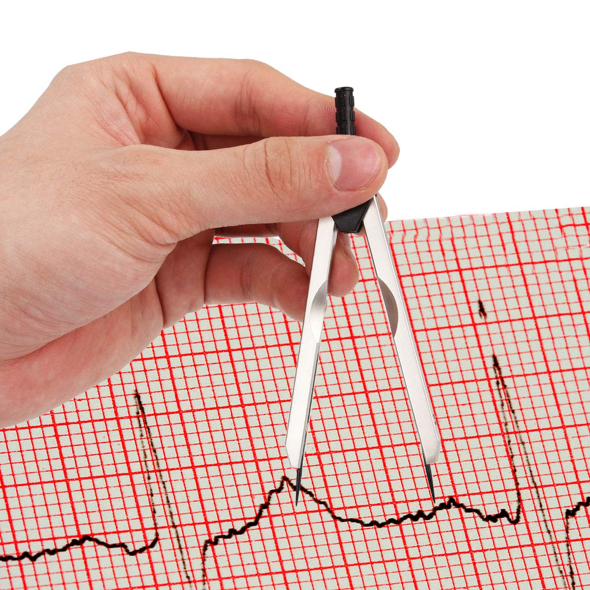 LANIAKEA ECG EKG Caliper Black Electrocardiogram Divider for Nursing